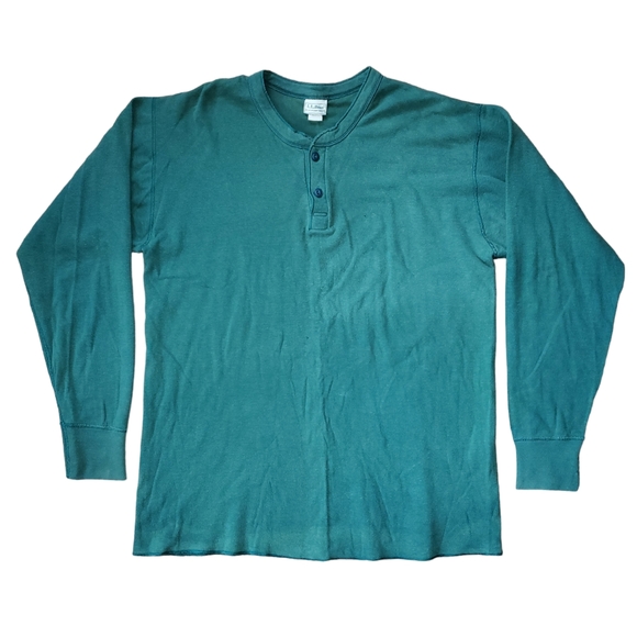 L.L. Bean | Shirts | Ll Bean Vintage 9s River Driver Wool Blend Henley ...